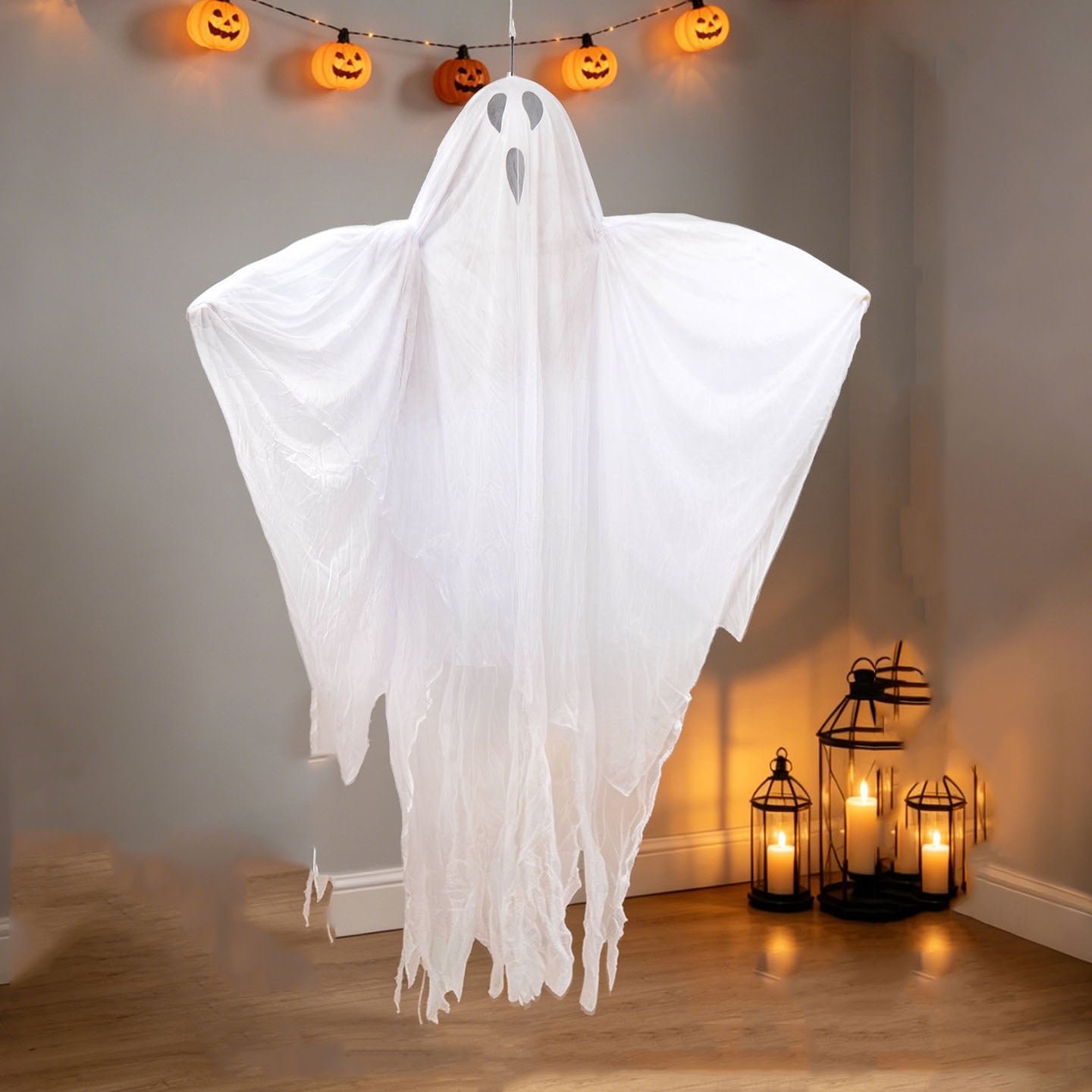 Outdoor Halloween Animatronics Decoration,70.8" Scary Talking White ...