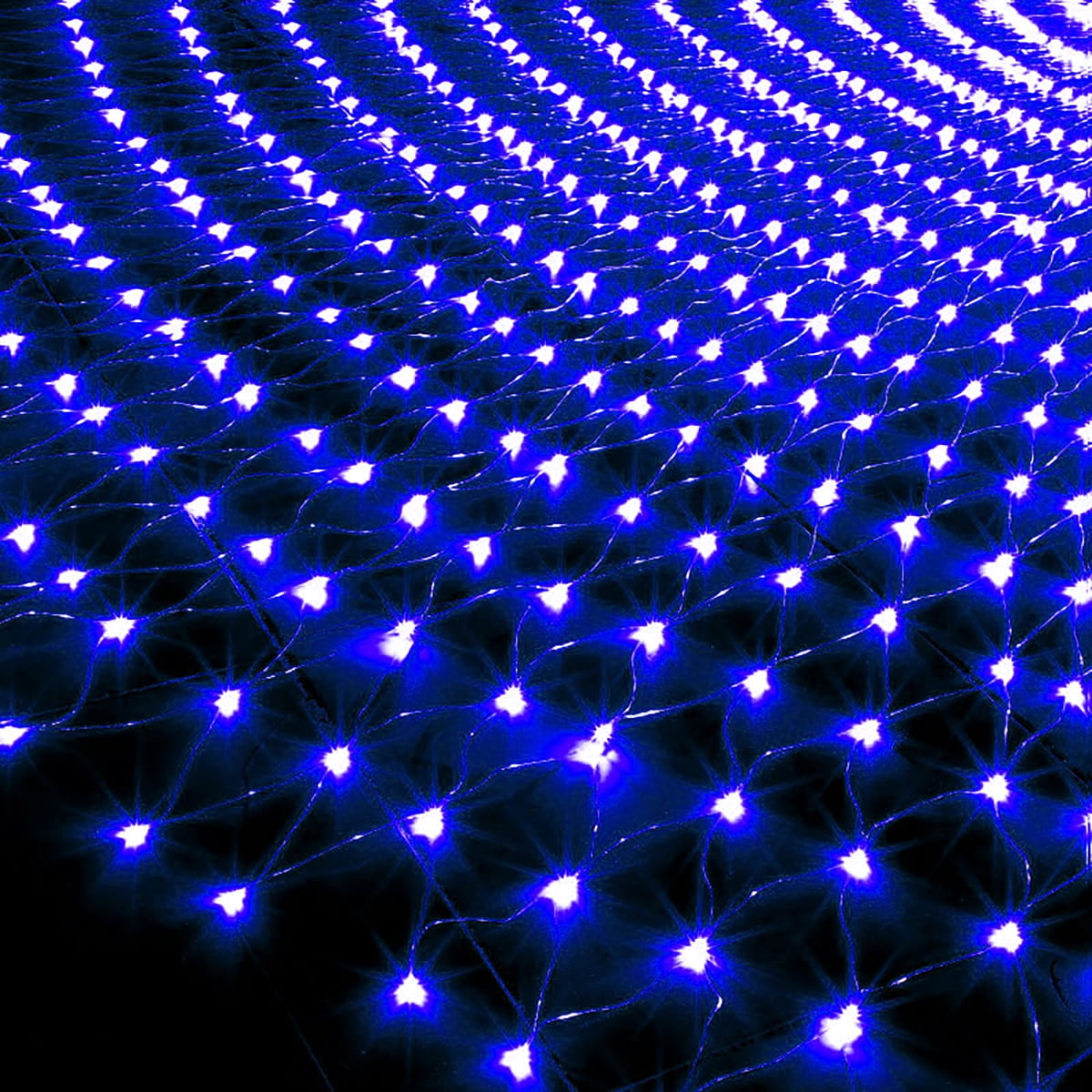 Bincy Outdoor Halloween Blue Net Lights, 96 LED Mesh Bush Lights ...