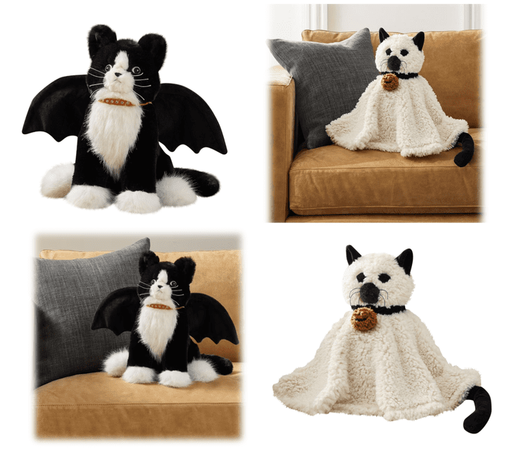 Outdoor Halloween Decorations Boo the Bat-Cat Plush Pillow - 12" Hybrid ...
