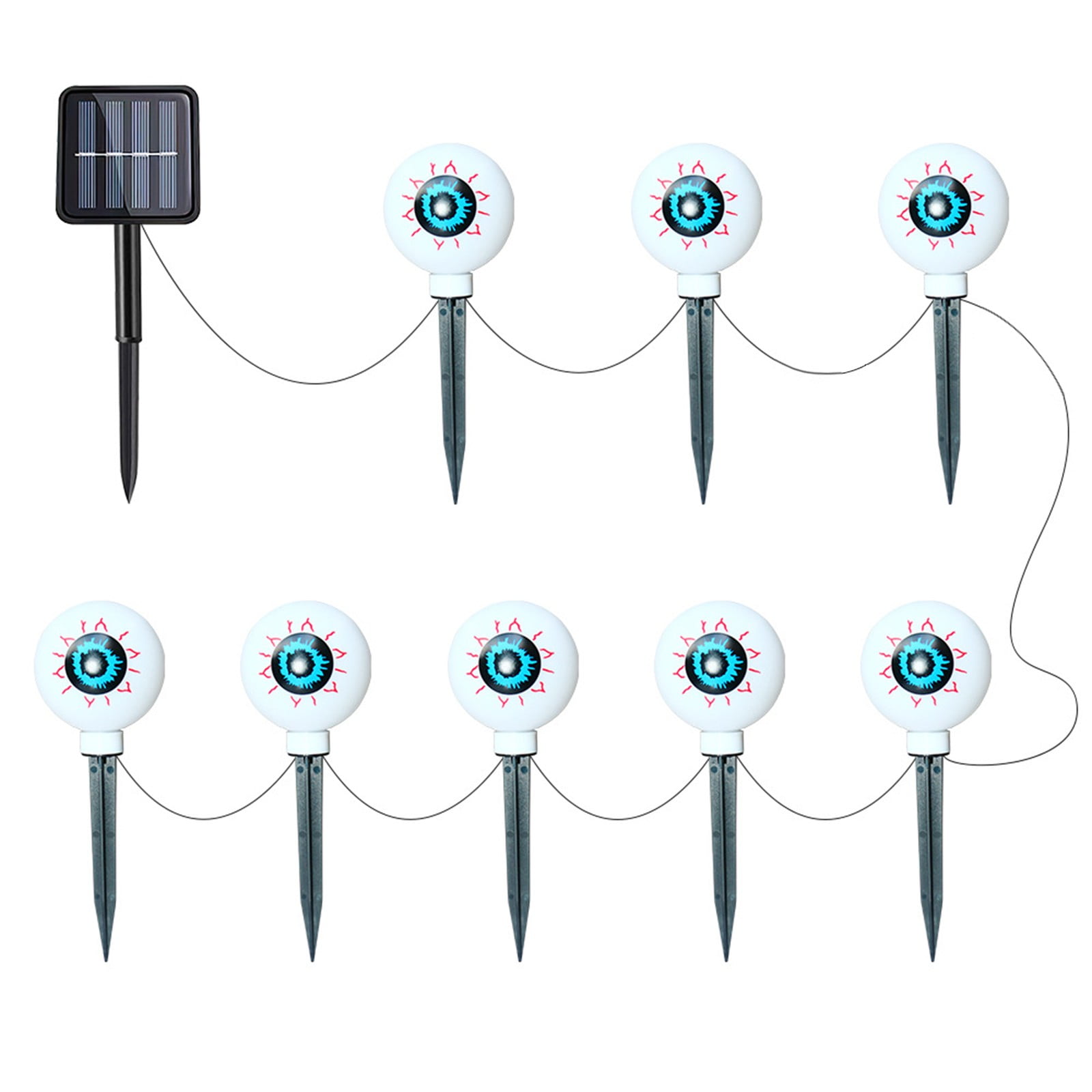 Outdoor Halloween Decorations Set of 8 Solar Garden Lights,Scary ...