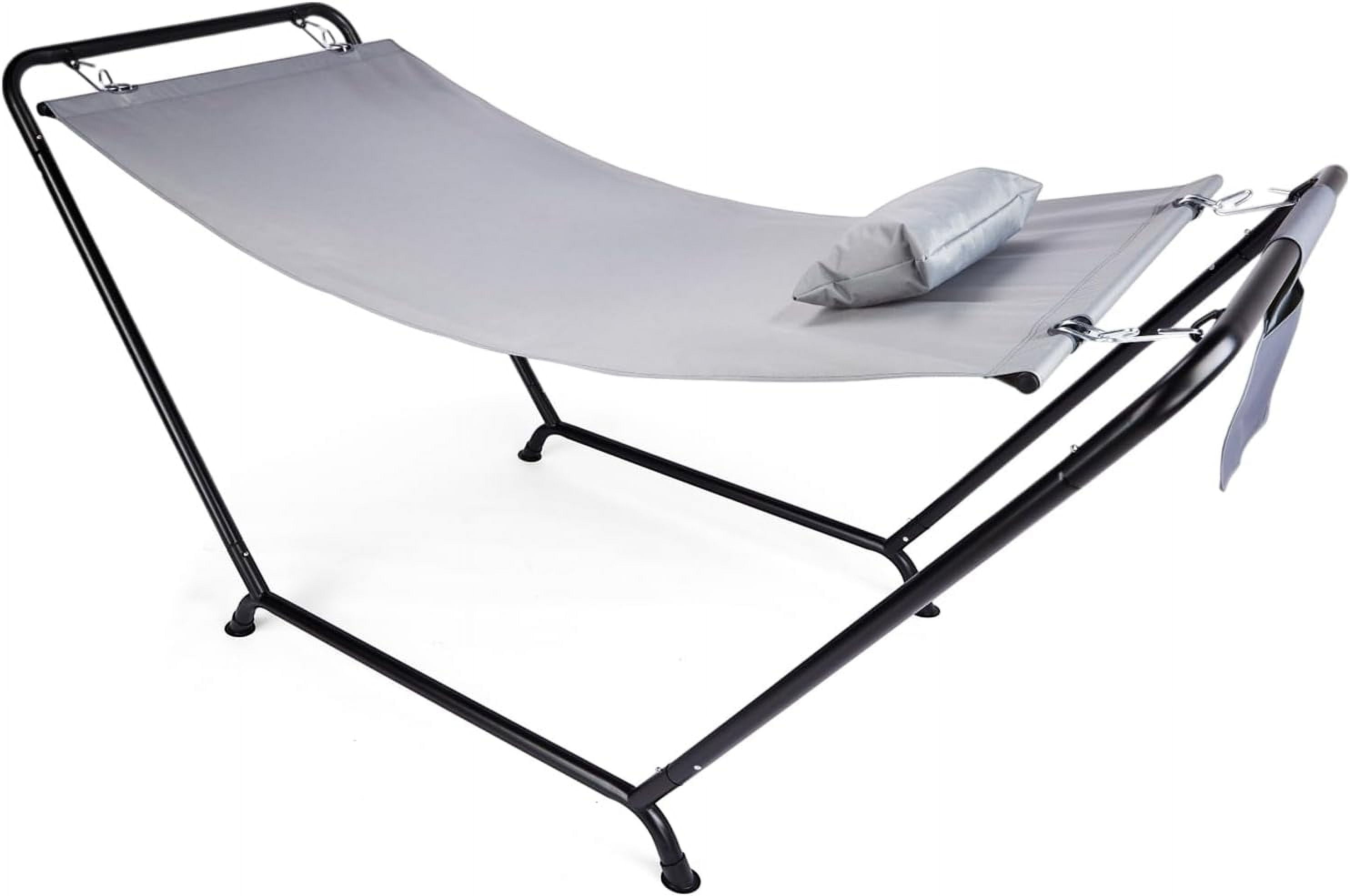 Outdoor Hammock Stand with Hammock, Heavy Duty Steel Frame ...