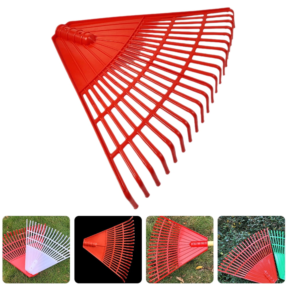 OUNONA 1Pack Toothed Red Plastic Rake for Removal and Leaf Clearing ...