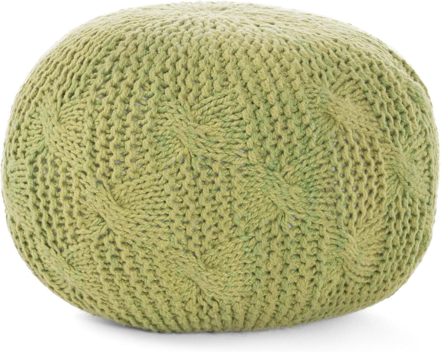 Outdoor Handcrafted Water-Resistant Fabric Cylinder Pouf Ottoman Foot ...