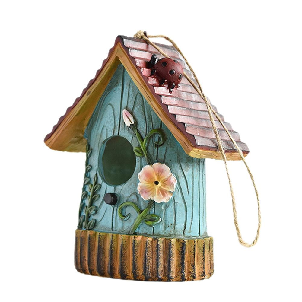 Outdoor Hanging Bird Nests,Garden Bird House,Hanging Resin Bird Nest ...