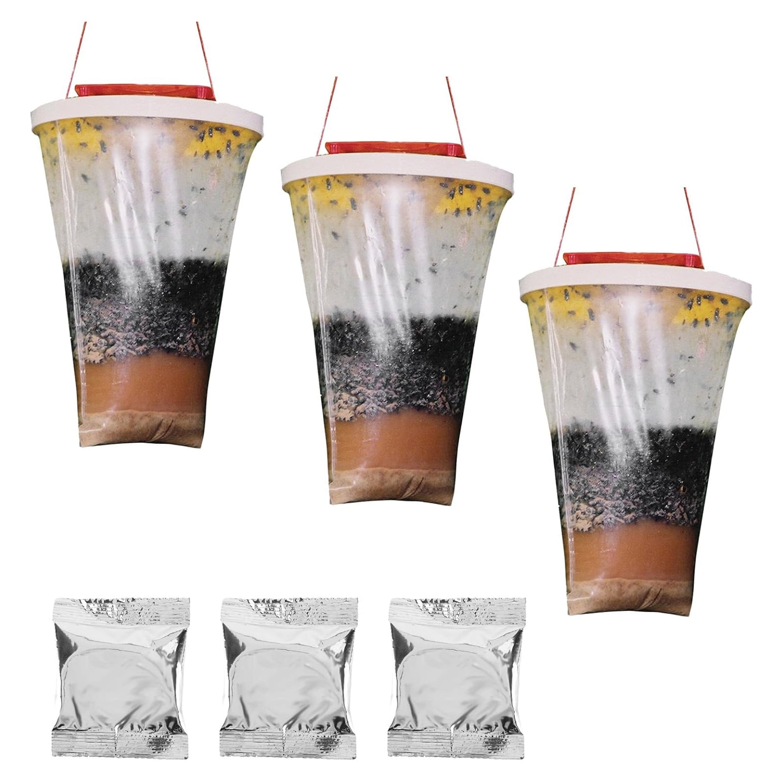 Outdoor Hanging Large Fly Trap Bags, Disposable Large Fly Bags, Flies ...