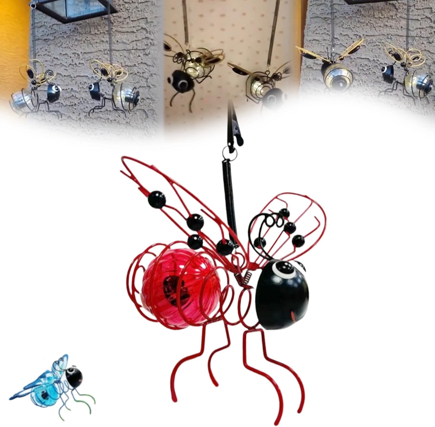 Outdoor Hanging Solar Bee Light, 2025 New Solar Hanging Insect ...