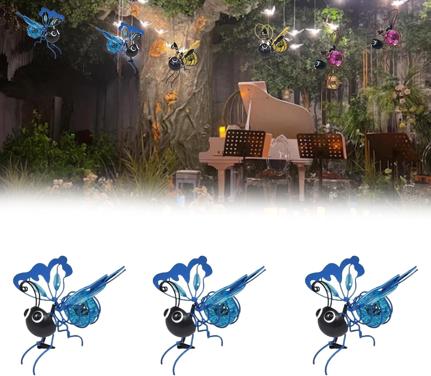 Outdoor Hanging Solar Bee Light, Solar Bee Lights Outdoor, Solars ...