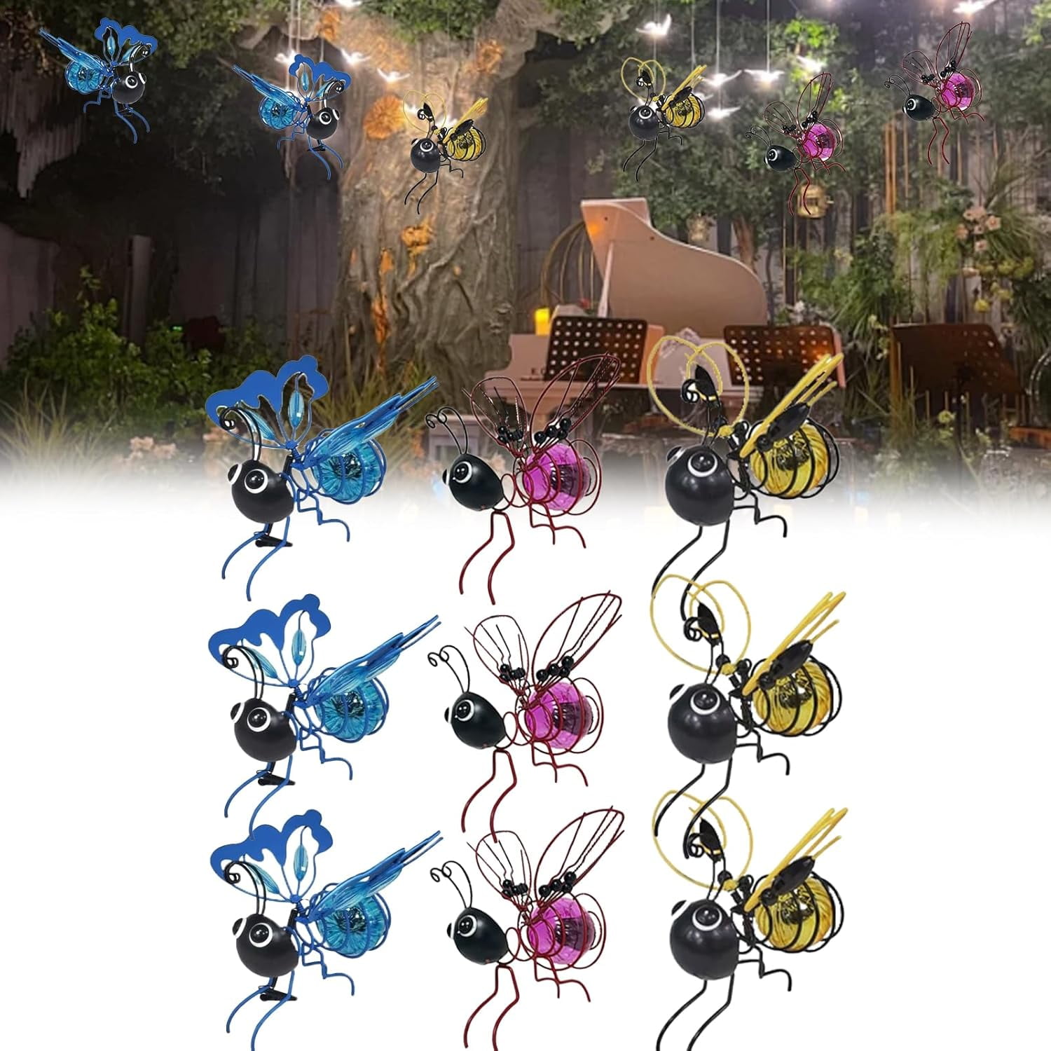 Outdoor Hanging Solar Bee Light, Solar Bee Lights Outdoor, Solars ...