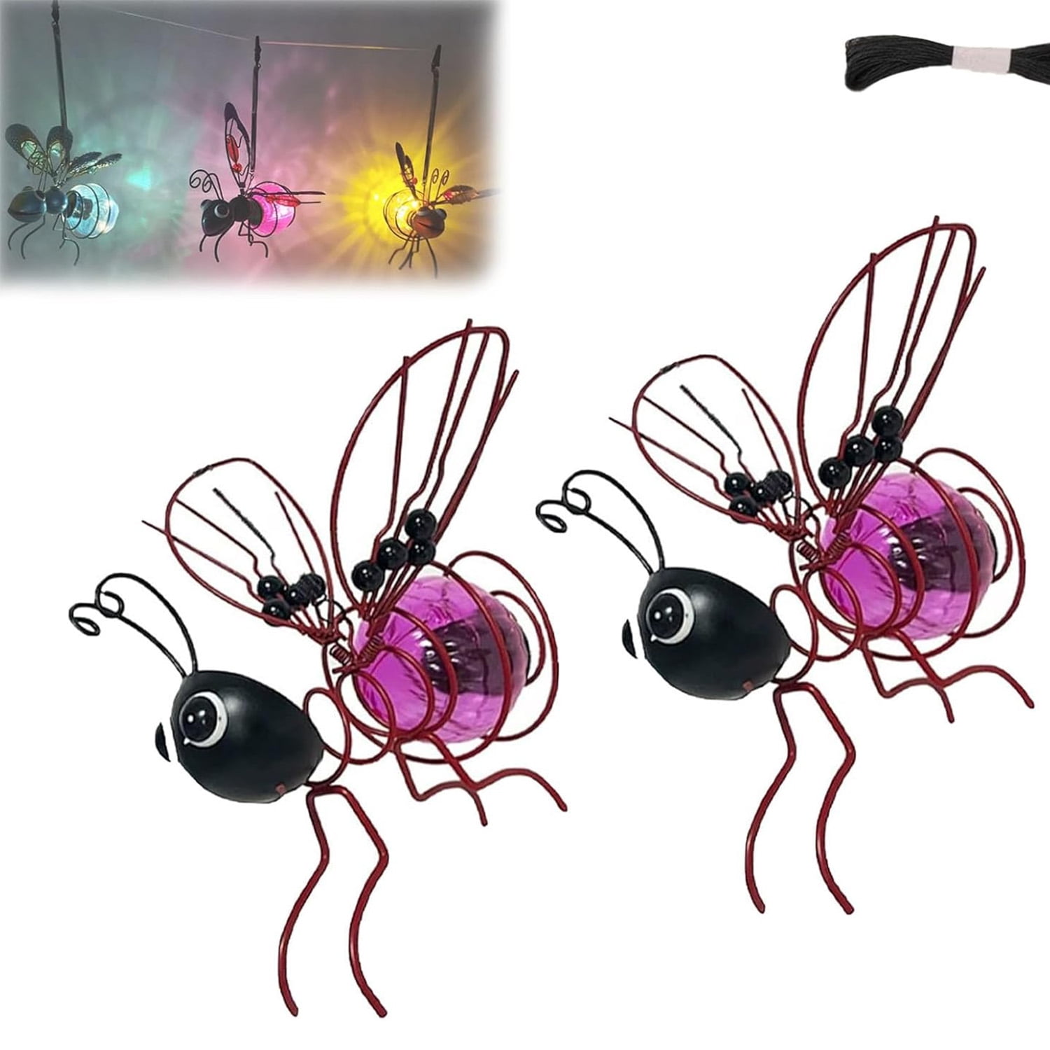 Outdoor Hanging Solar Bee Light, Solar Garden Bees, Solars Powered ...