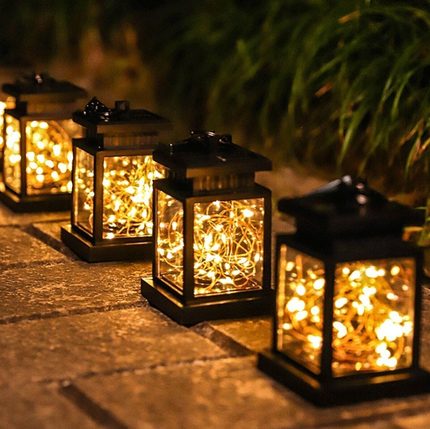 Waterproof Solar Lantern String Lights for Garden, Patio, Camping ...