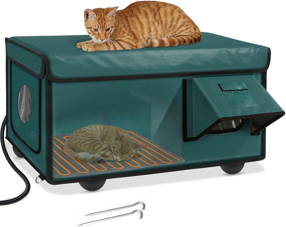 Outdoor Heated Cat House in Winter,Extremely Insulated & Weatherproof ...