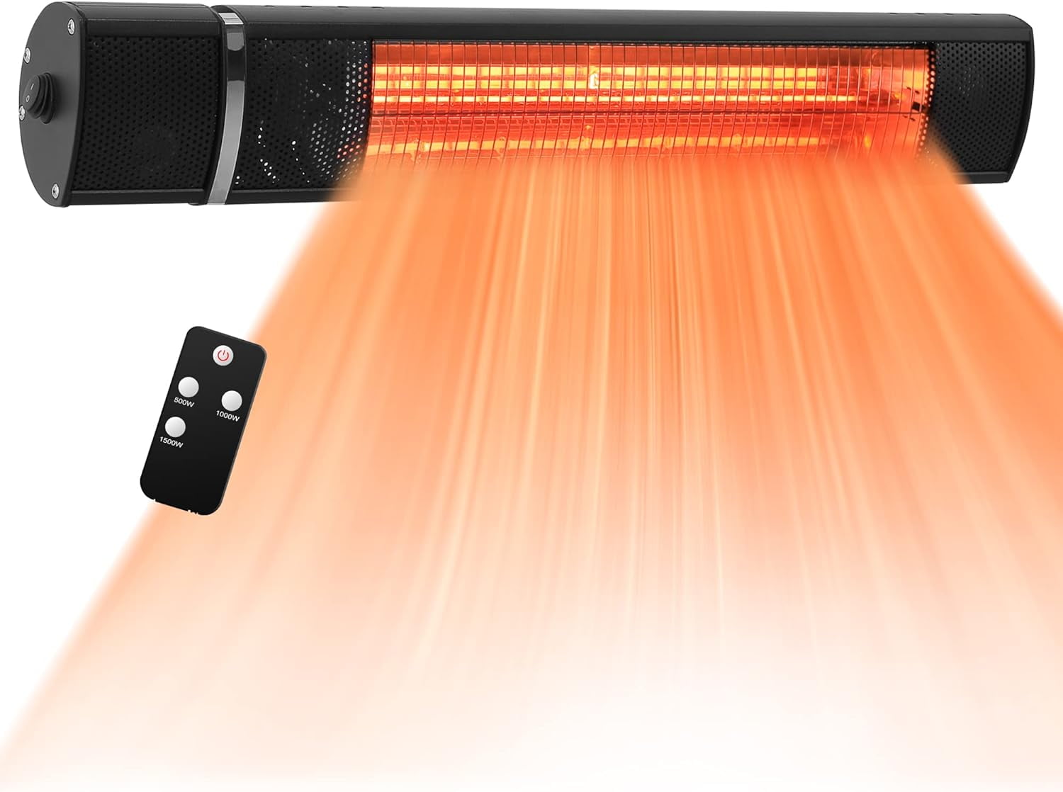 Outdoor Heater, Electric Patio Heater, with 3 Power Settings, 1500W ...