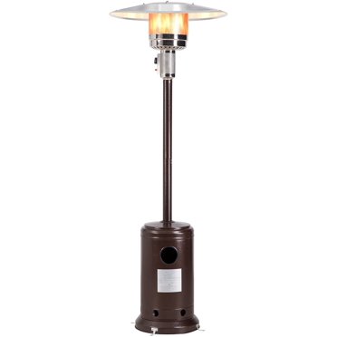 Gymax Outdoor Porch & Backyard Tall 48000 BTU Patio Standing LP Gas ...