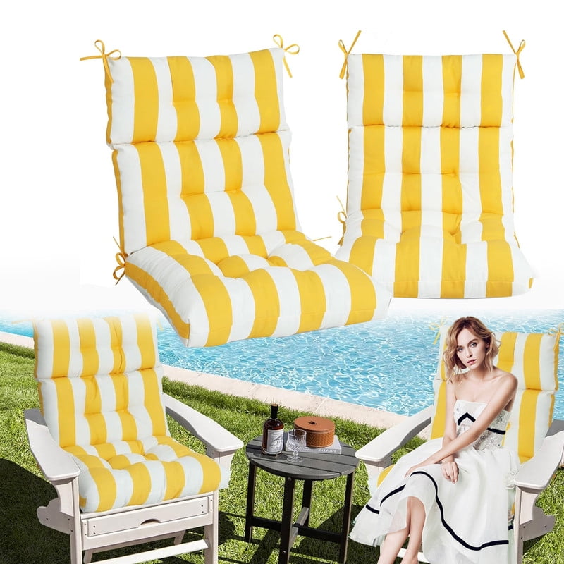 Outdoor High back patio chair cushions, rocking chair cushion set of 2 ...