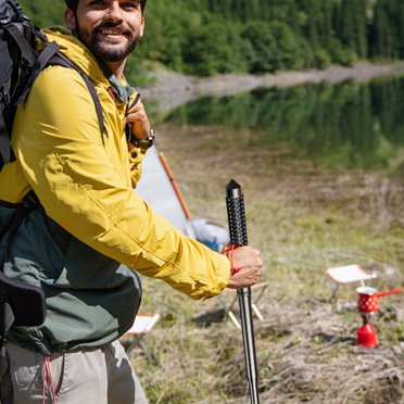 Free Shipping! Brazos Dual Purpose Staff Wood Walking Stick Hiking ...