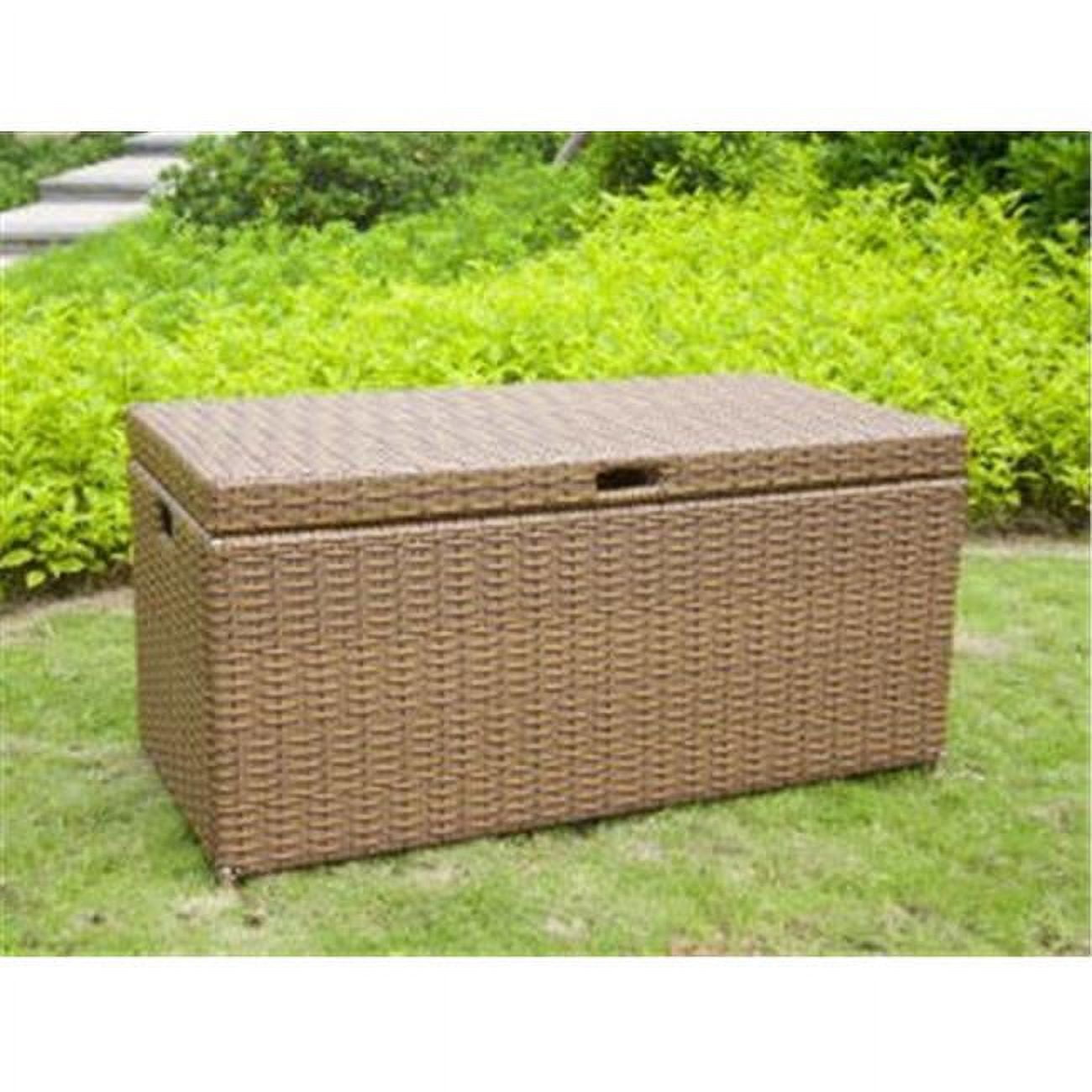 PatioPlus Outdoor Resin Wicker Deck Box, Multicolor - Walmart.com