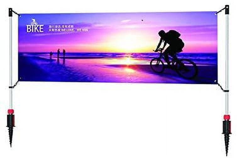 Outdoor Horizontal Banner Post Advertising Displays Marketing Size up ...
