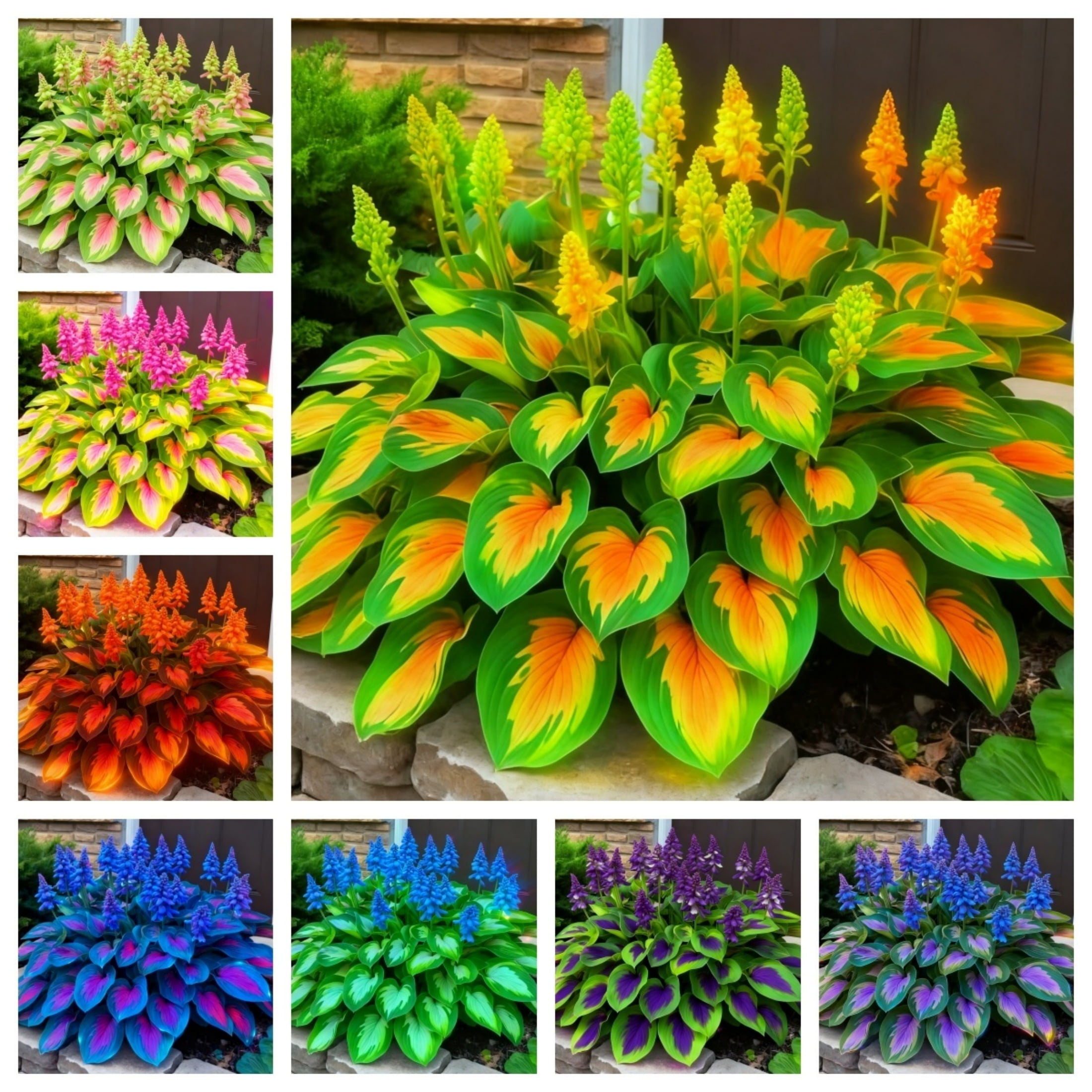 Outdoor Hosta Pattern Yard Stake for Garden Path and Landscape Decor ...