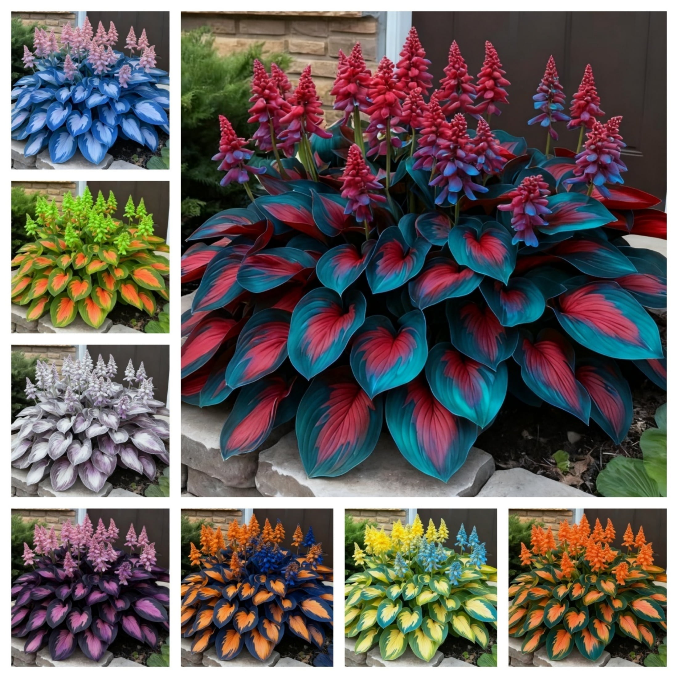 Outdoor Hosta Pattern Yard Stake for Garden Path and Landscape Decor ...