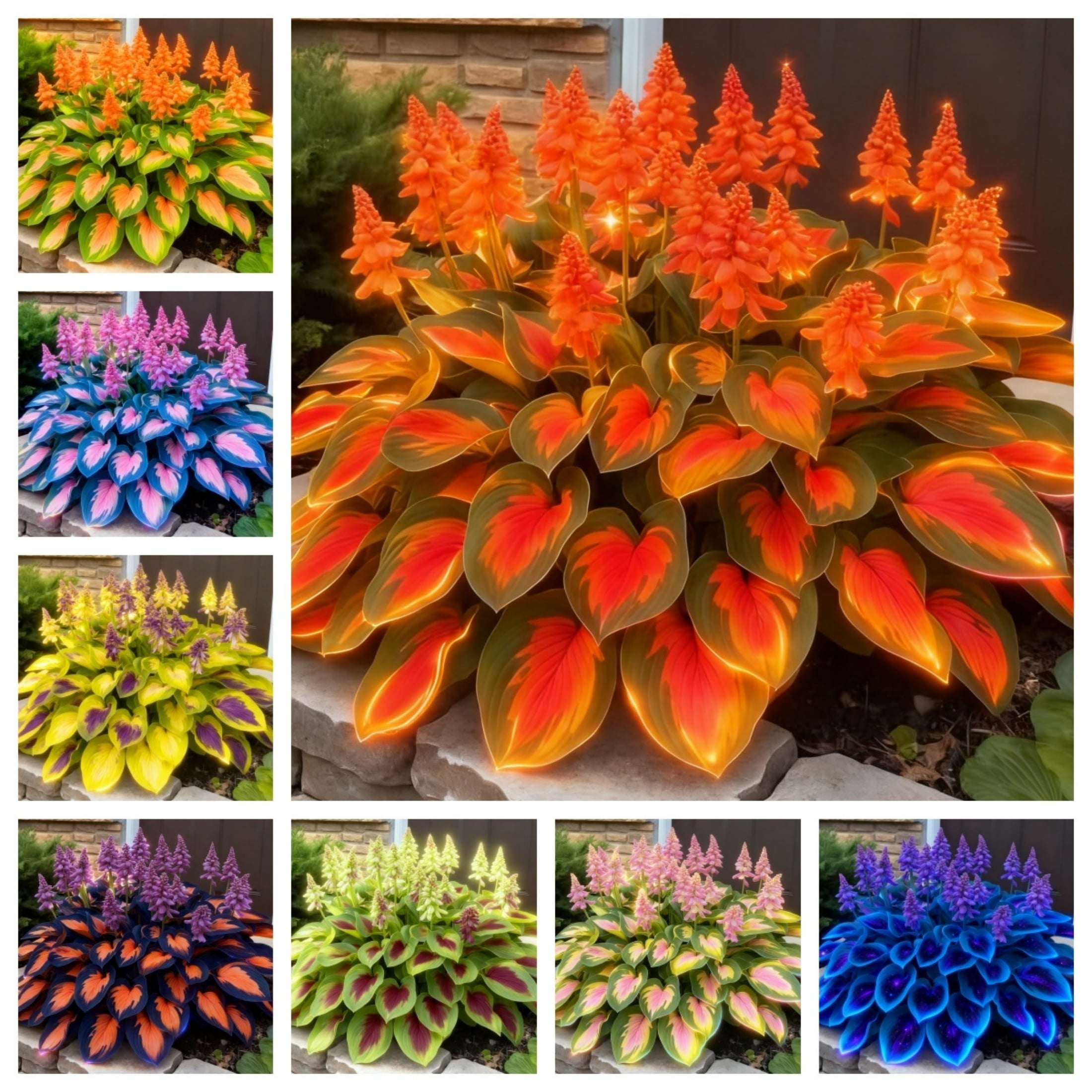 Outdoor Hosta Pattern Yard Stake for Garden Path and Landscape Decor ...