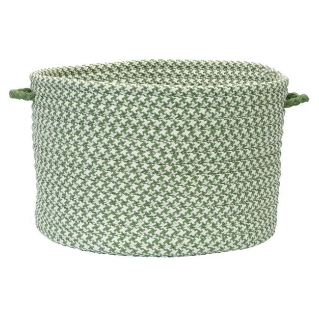Outdoor Houndstooth Tweed- Leaf Green 14in.x10in. Utility Basket ...