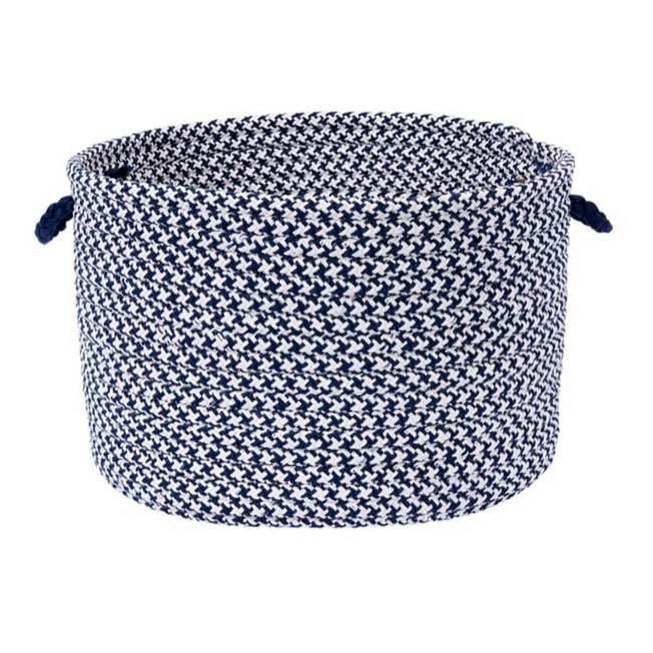 Outdoor Houndstooth Tweed - Navy 18in.x12in. Utility Basket - Walmart.com