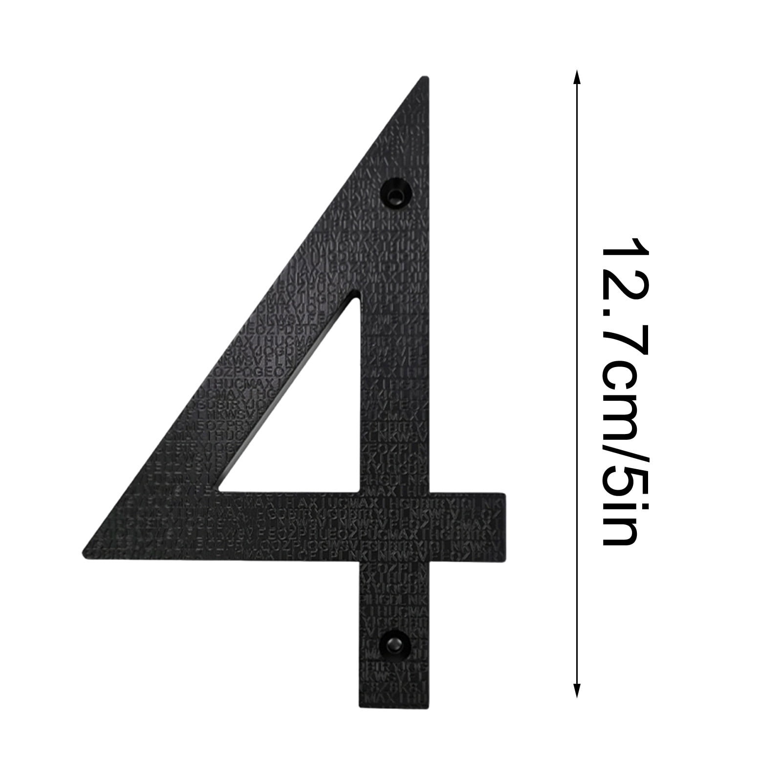 Outdoor House Numbers Modern Black Metal House Numbers 5 Inch House ...