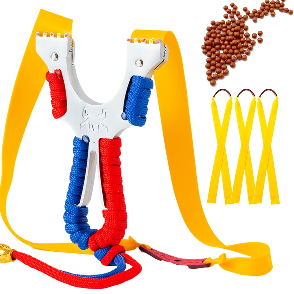 Outdoor Hunting Slingshot Powerful Accurate CatapultFlat Rubber Band ...