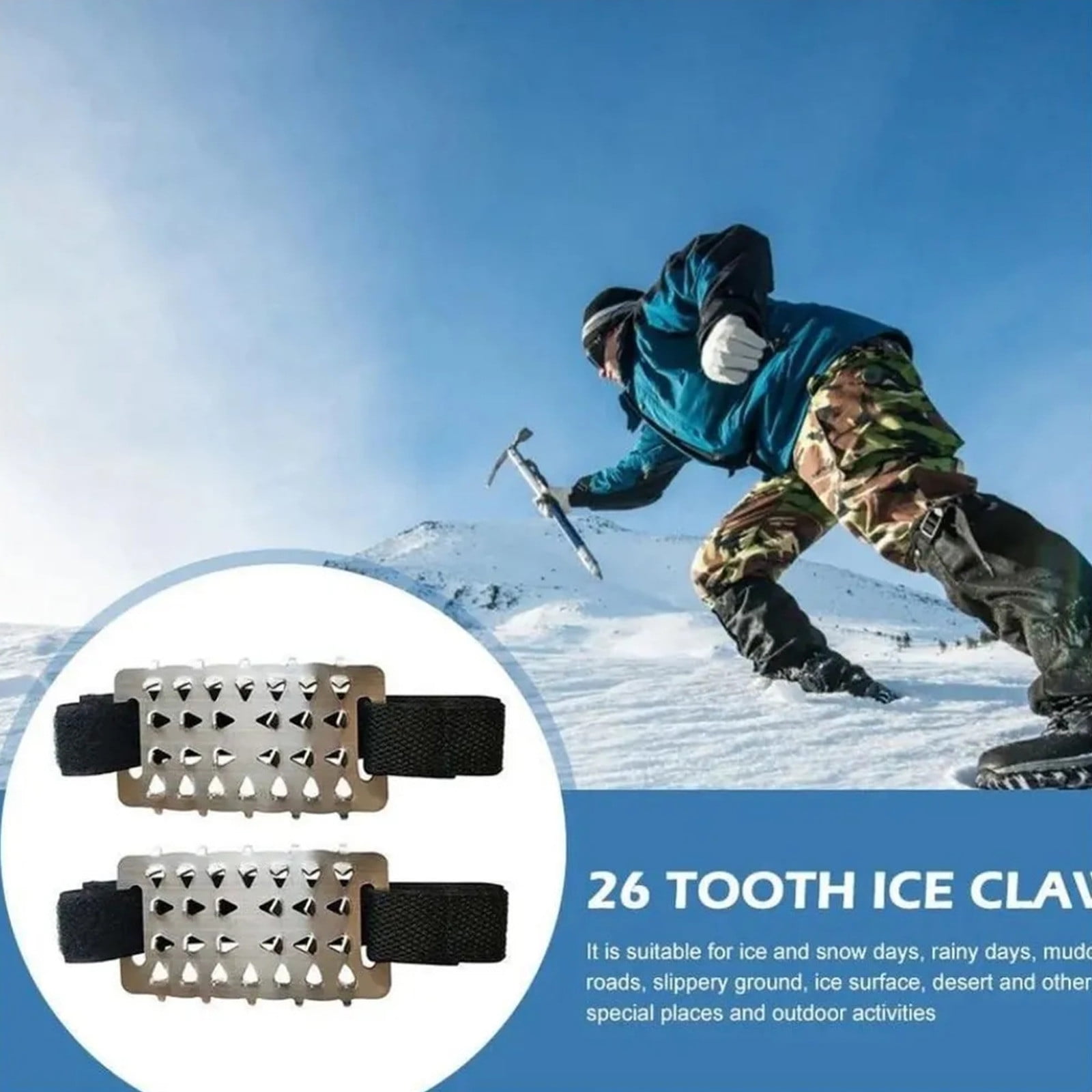 Outdoor Ice Crampons for Snow Boots – Traction Spikes for Hiking and ...