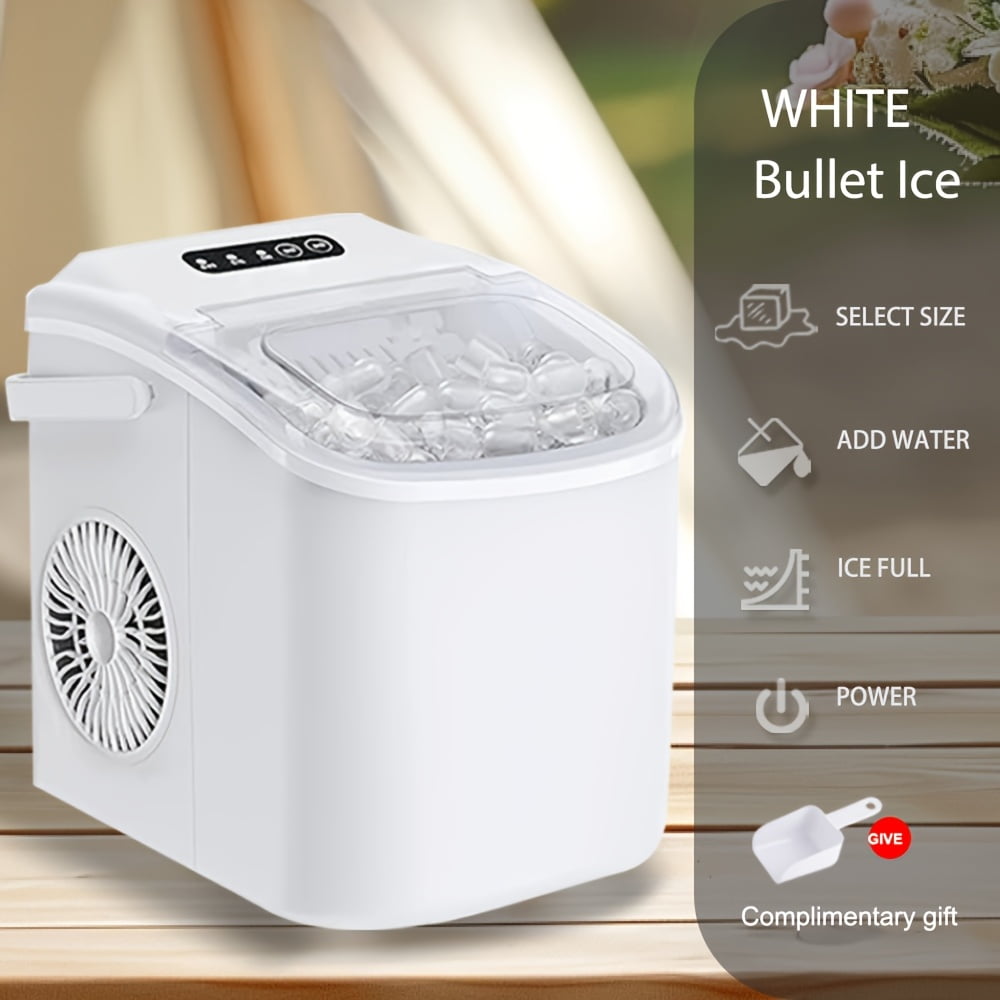 "Outdoor Ice Maker Machine Portable Countertop - 26 lbs/Day, 9 Cubes in ...