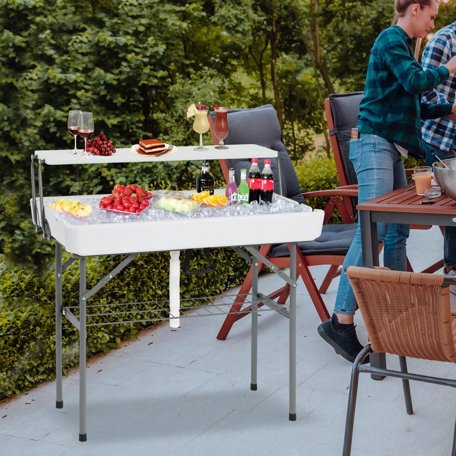 Outdoor Ice Table With Drain - Folding Ice Cooler Table Ice Tables With ...