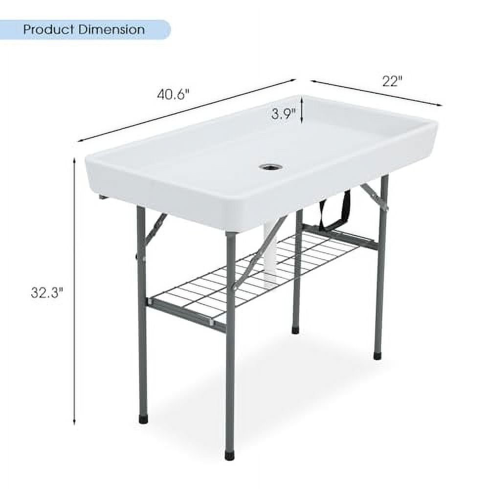 Outdoor Ice Table with Drain - Folding Ice Cooler Table Ice Tables with ...