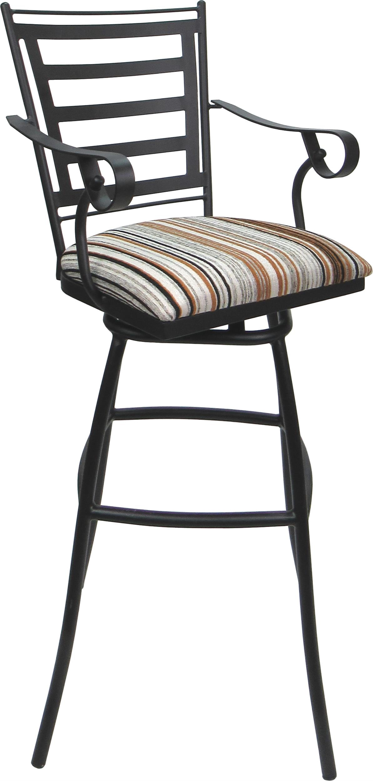 Aluminum Outdoor Indoor Bar Stool 30" Seat-Jenna Arms-Drift Nutmeg ...
