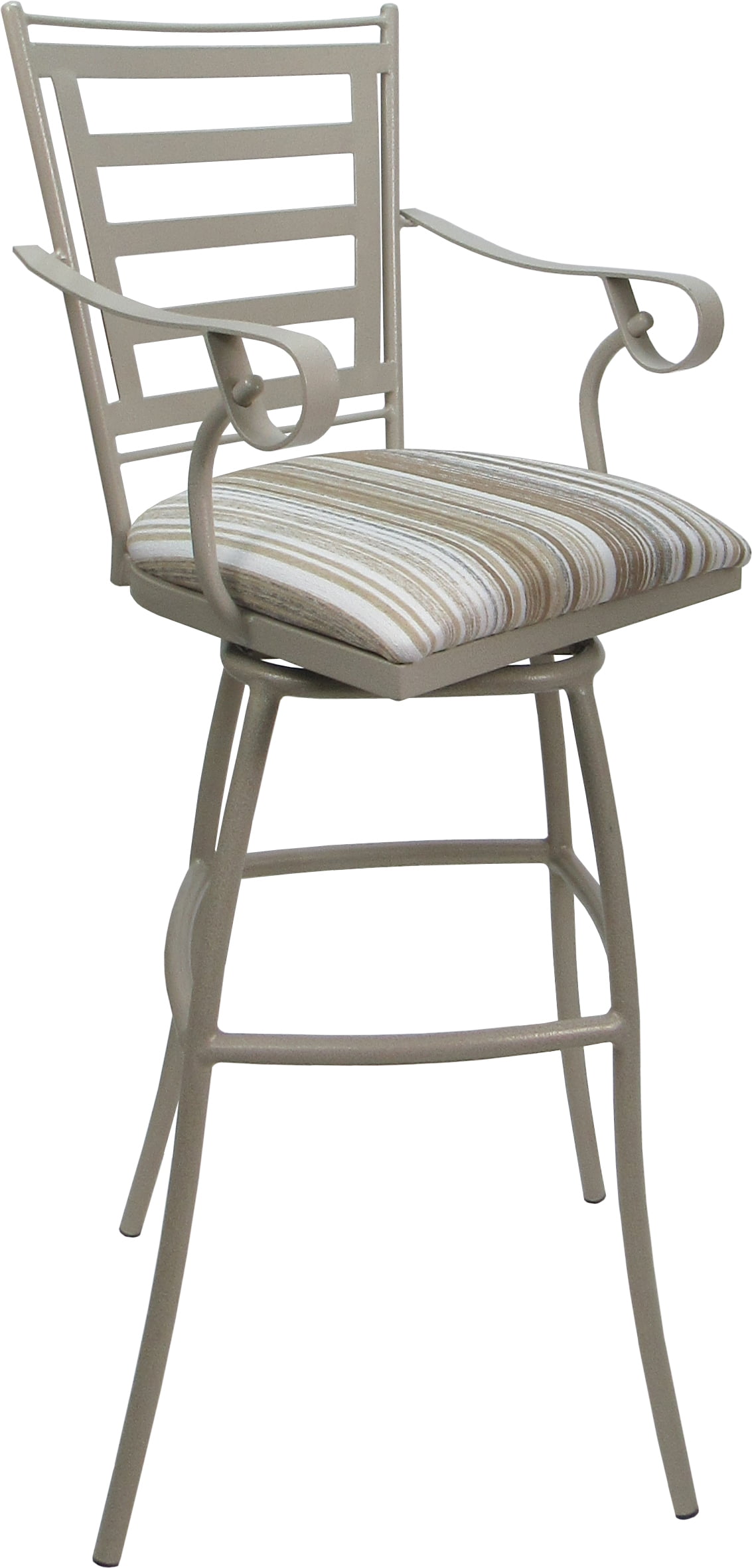 Aluminum Outdoor Indoor Bar Stool 30" Seat-Jenna Arms - Drift White ...