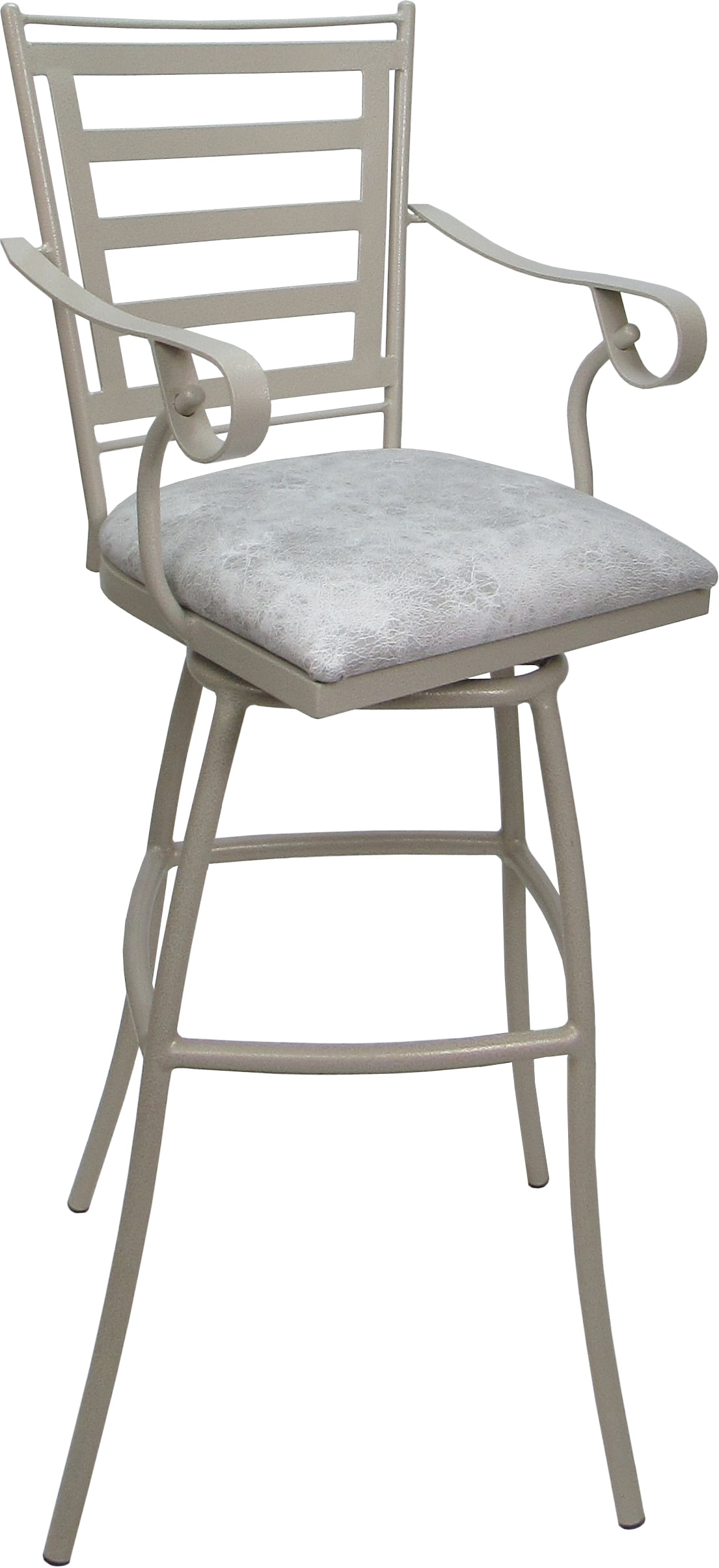 Aluminum Outdoor Indoor Bar Stool 30" Seat-Jenna Arms- UH Wh Stone ...