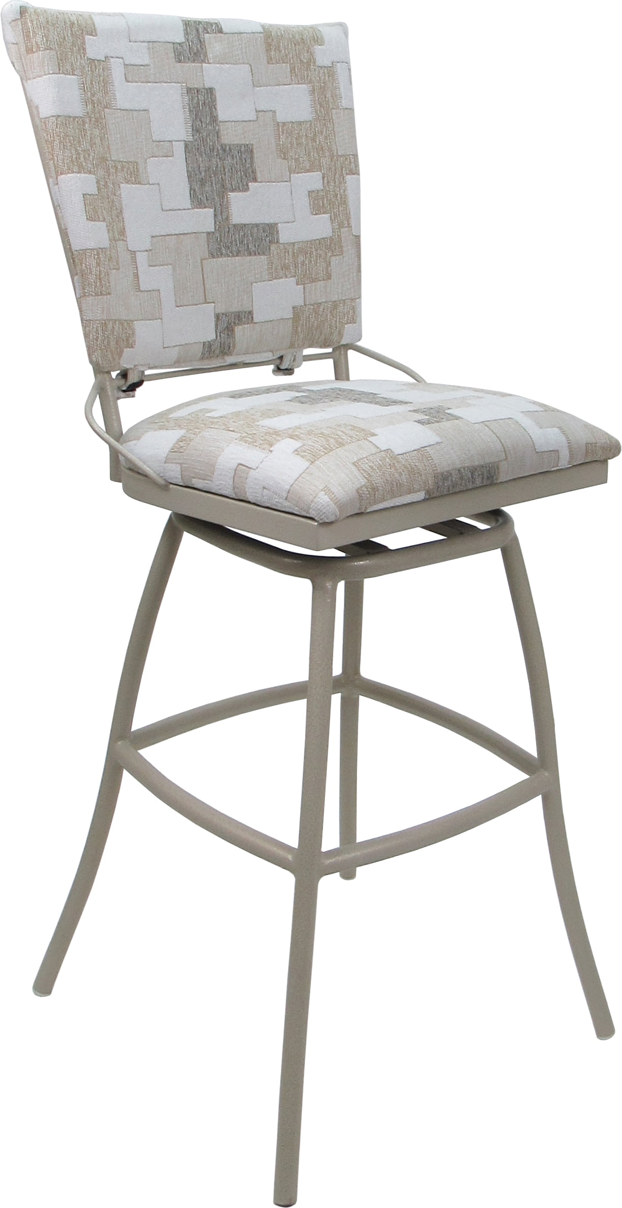 Outdoor Indoor Counter Bar Stool 26" - Jenna PB Armless - White Fabric ...
