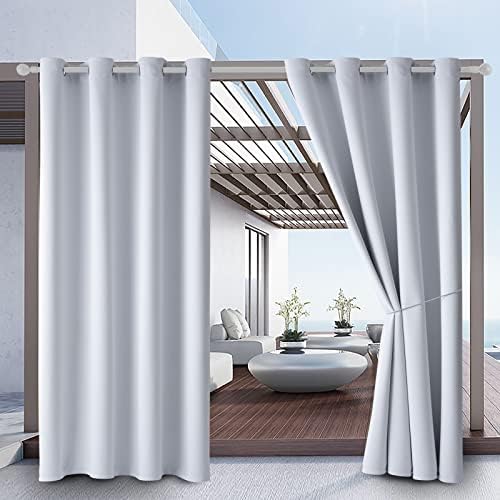 Outdoor Indoor Curtains W52 x L132 for Patio - Weather-resistant Window ...