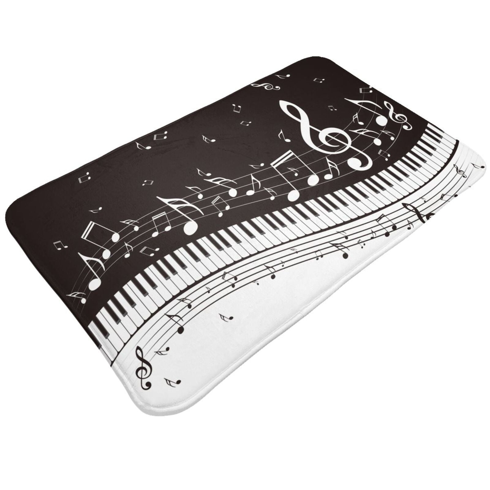 Outdoor Indoor Door Mat Piano Keys With Musical Notes Non Slip Bath Mat ...