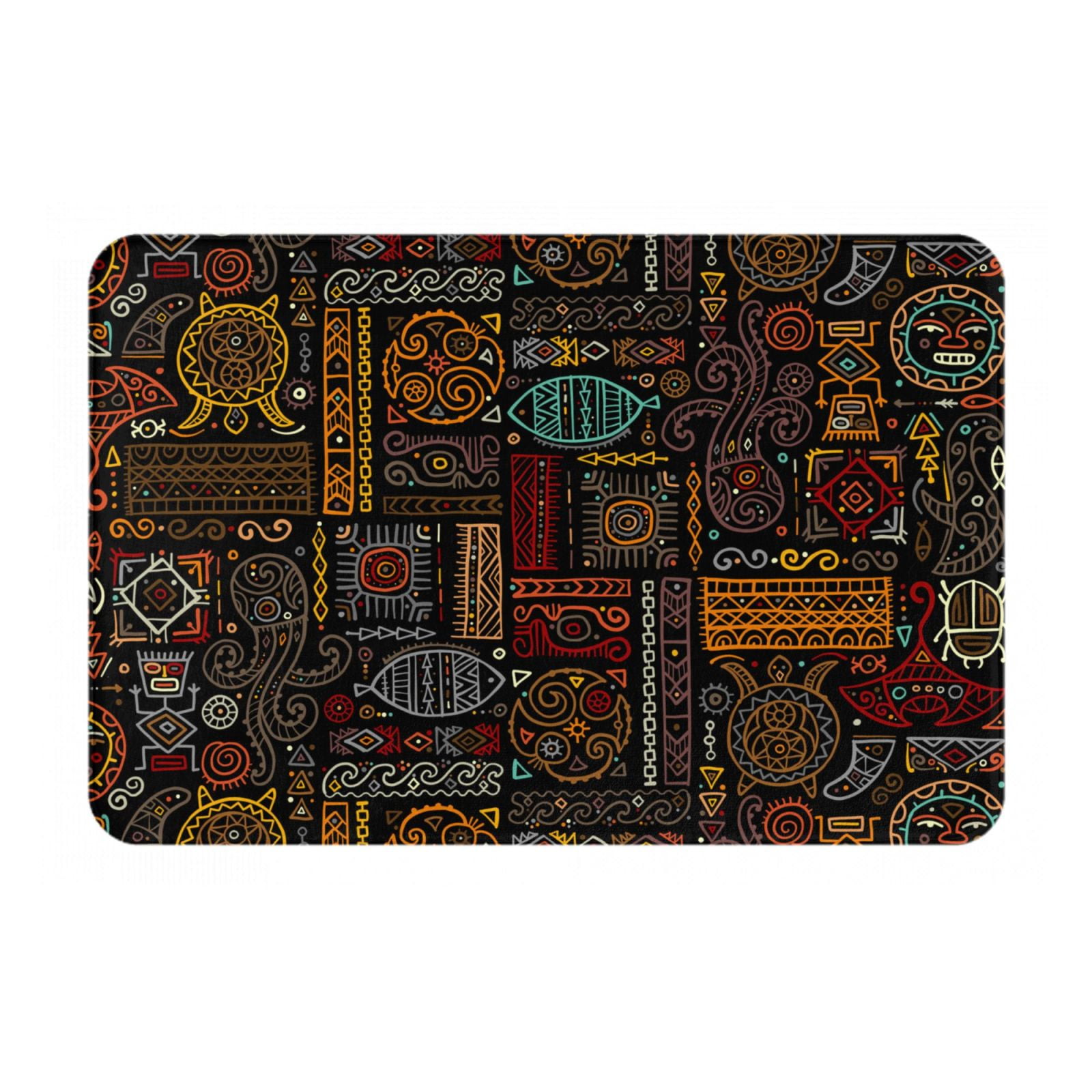 Outdoor Indoor Door Mat, Polynesian Turtles Non Slip Bath Mat, 16*24in ...