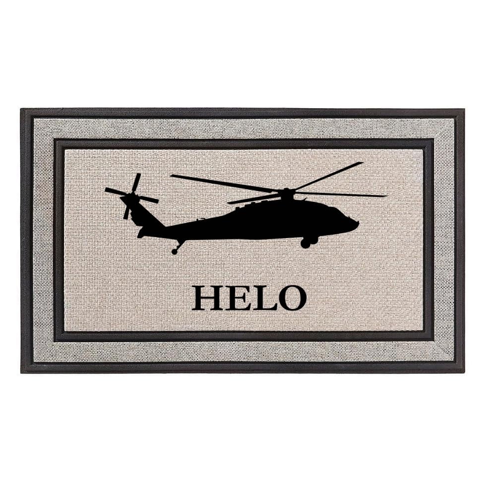 Outdoor Indoor Doormat 18" x 30" Gray/Beige/Black Rubber Backed Door ...