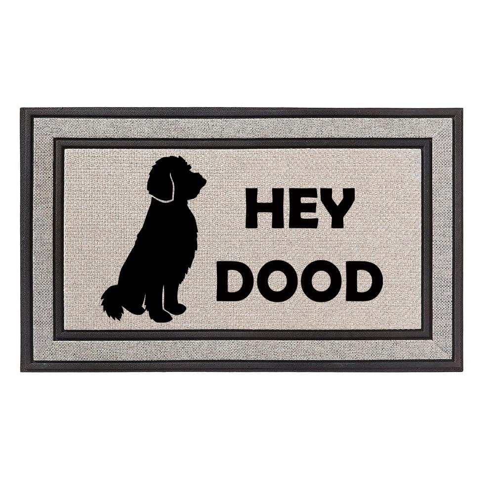 Outdoor Indoor Doormat 18" x 30" Gray/Beige/Black Rubber Backed Door ...