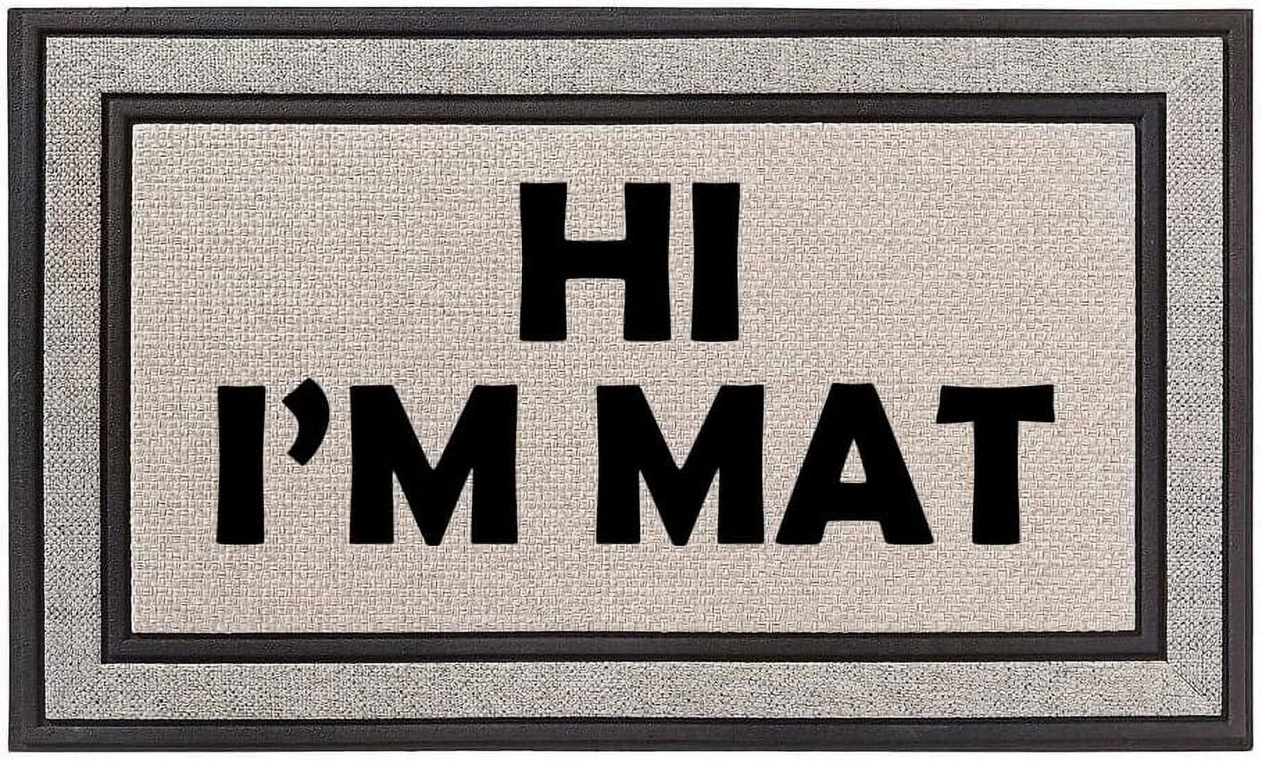 Outdoor Indoor Doormat 18" x 30" Gray/Beige/Black Rubber Backed Door ...