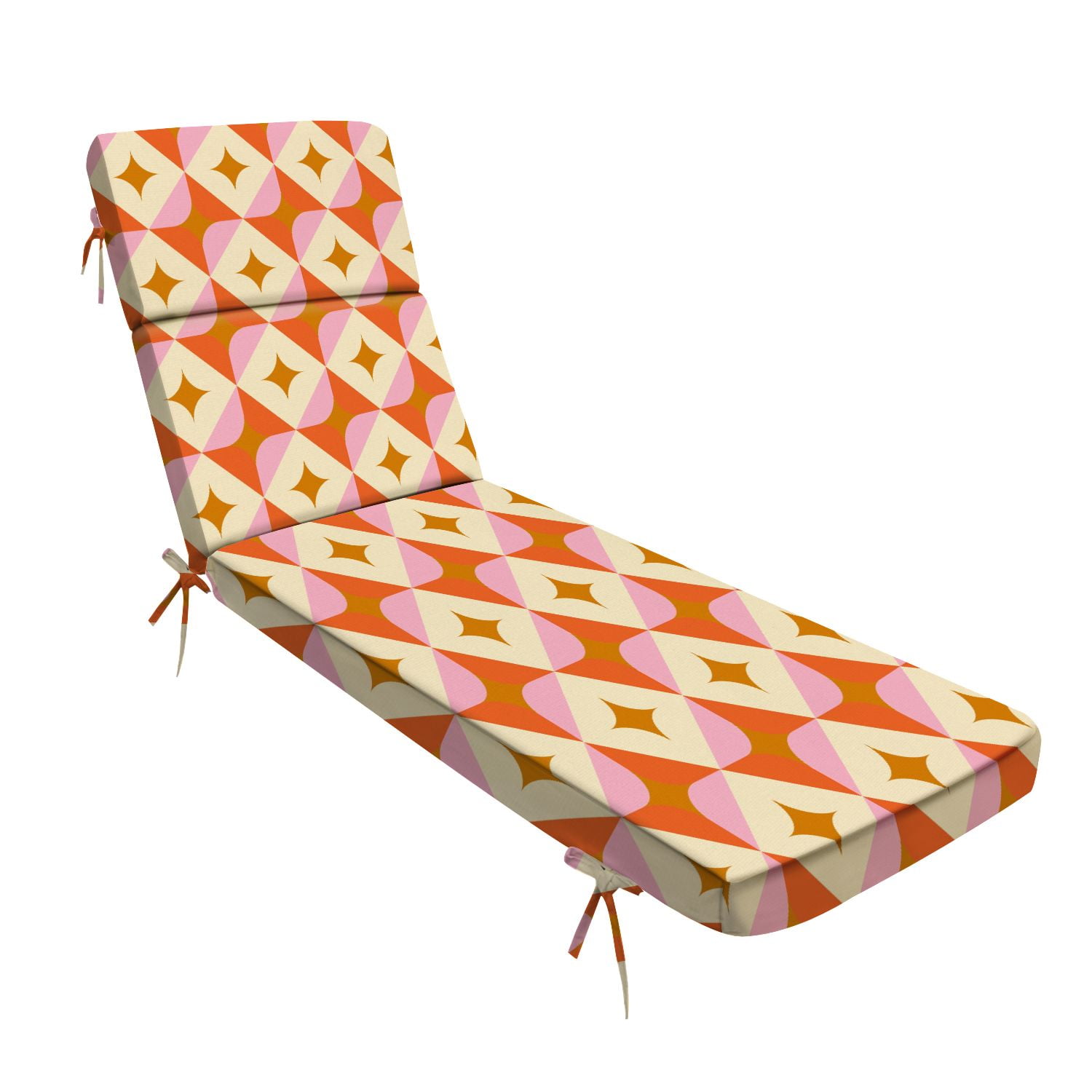 Outdoor Indoor Lounge Patio Cushion 70 s Retro Seamless Pattern 60s 70s ...