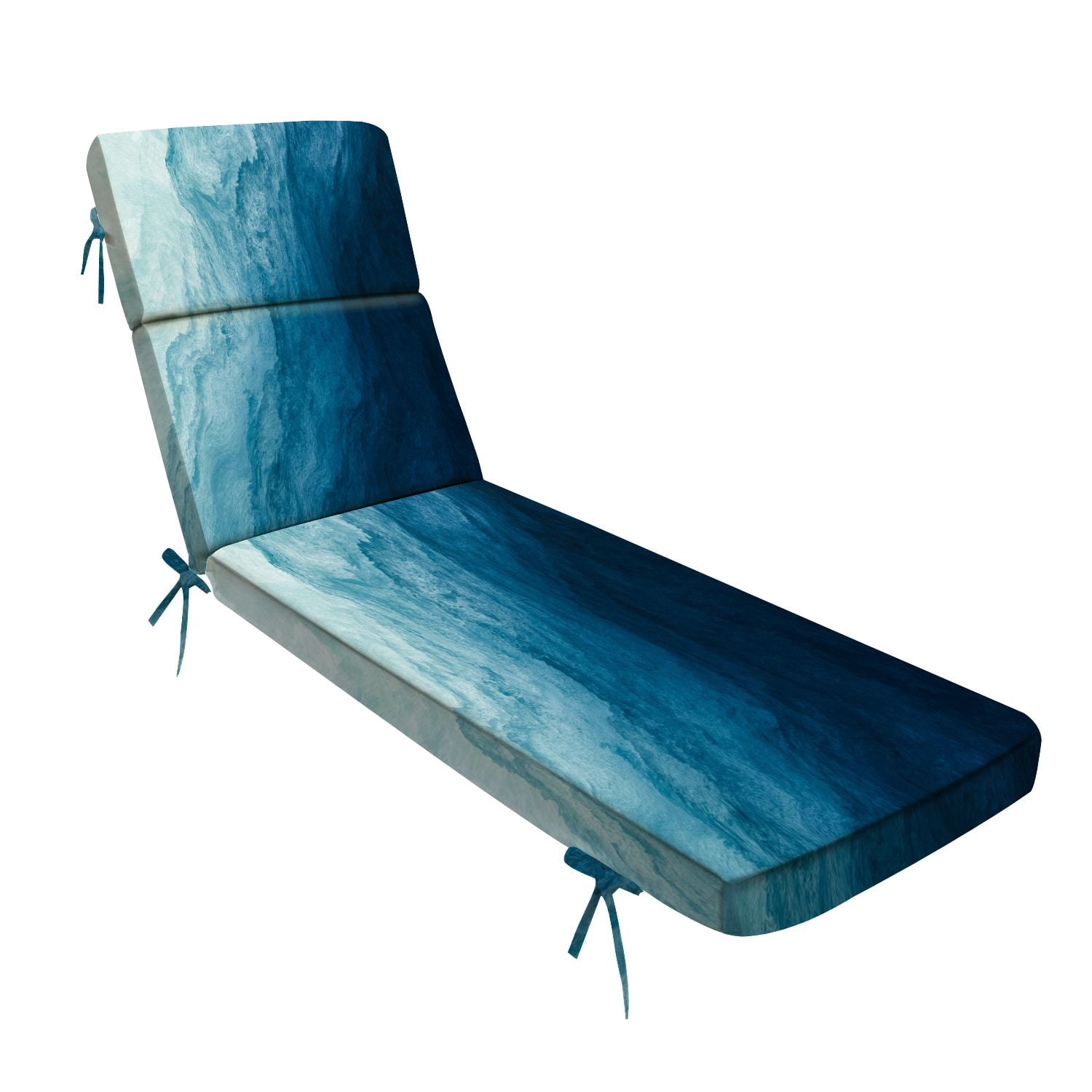 Outdoor Indoor Lounge Patio Cushion Abstract art blue paint liquid ...