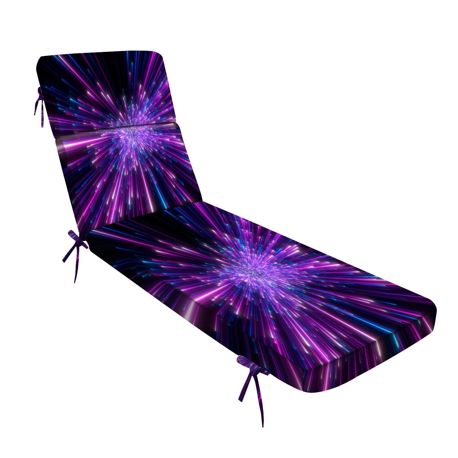 Outdoor Indoor Lounge Patio Cushion Abstract blue purple neon glow ...