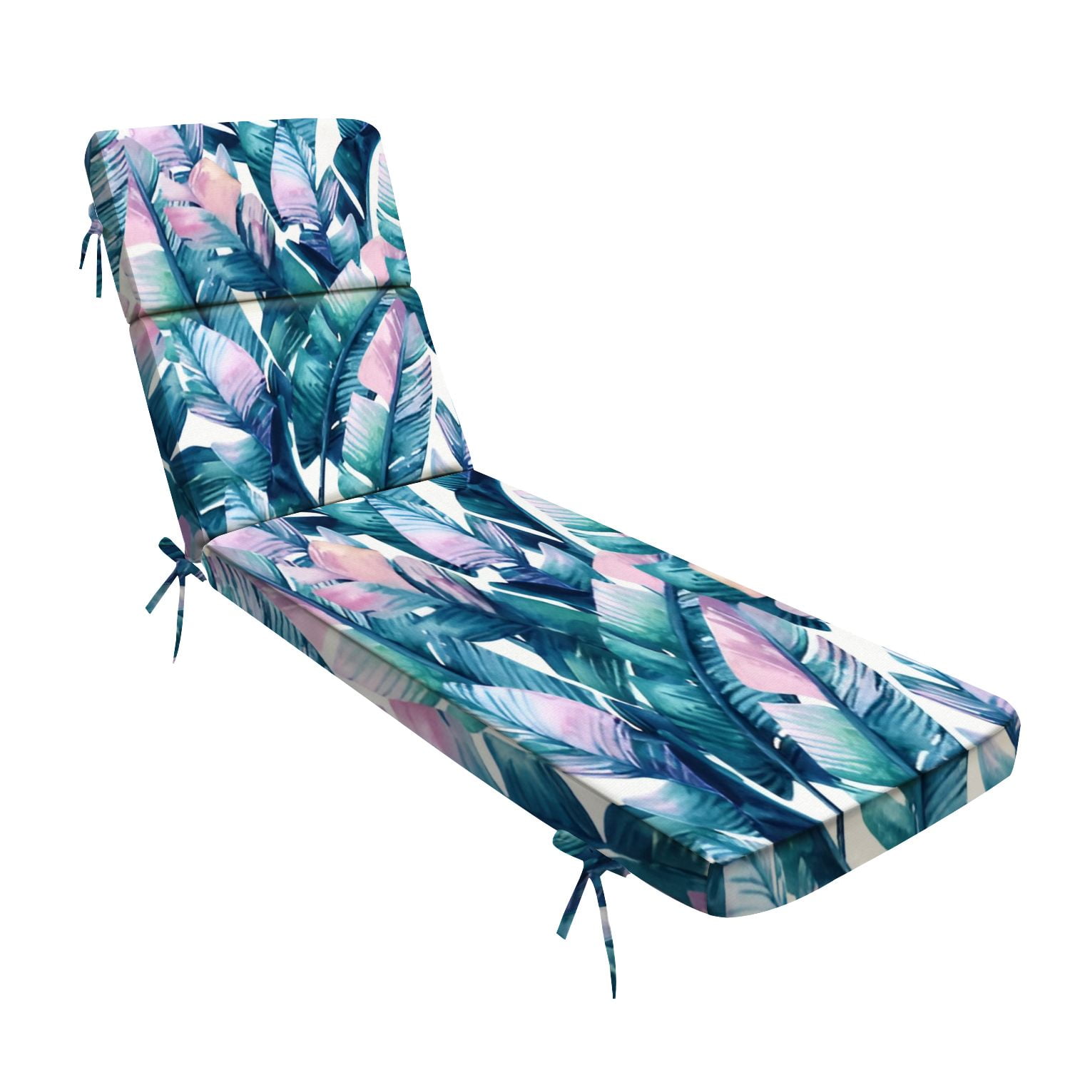 Outdoor Indoor Lounge Patio Cushion Banana leaf seamless pattern Unusual tropical leaves Water ...