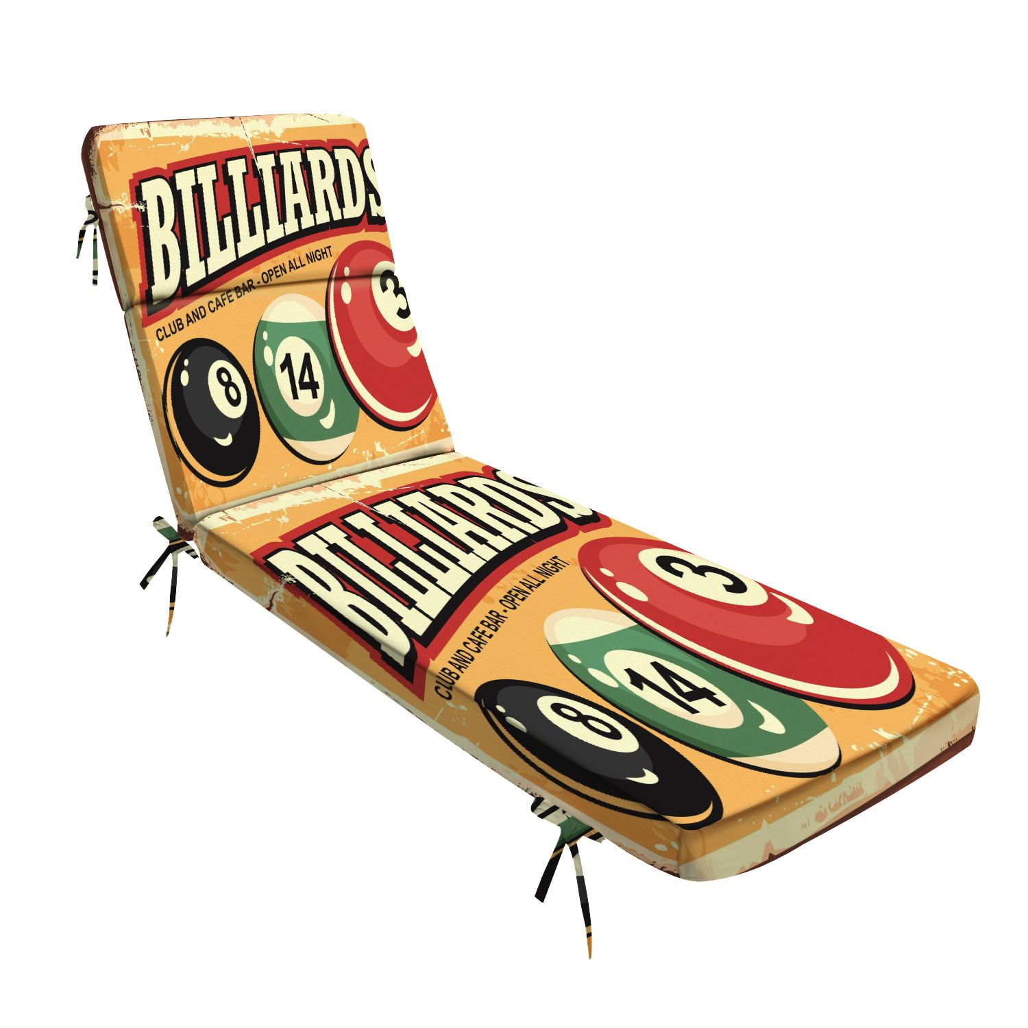 Outdoor Indoor Lounge Patio Cushion Billiard club cafe bar retro sign ...