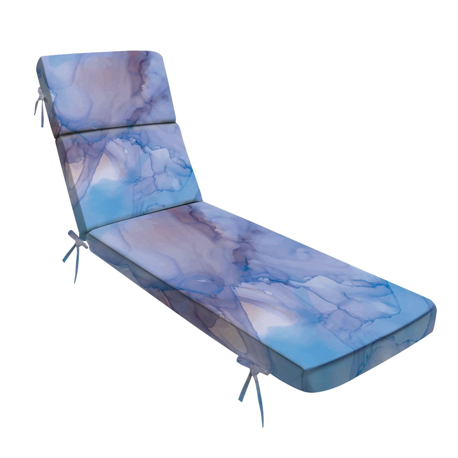 Outdoor Indoor Lounge Patio Cushion Blue purple watercolor drawing ...