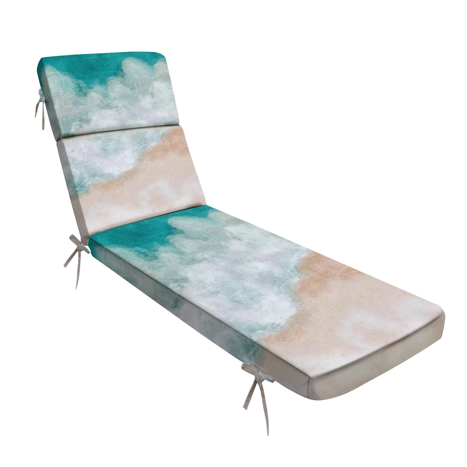 Outdoor Indoor Lounge Patio Cushion Boho Sea Beach Waves Print Abstract ...