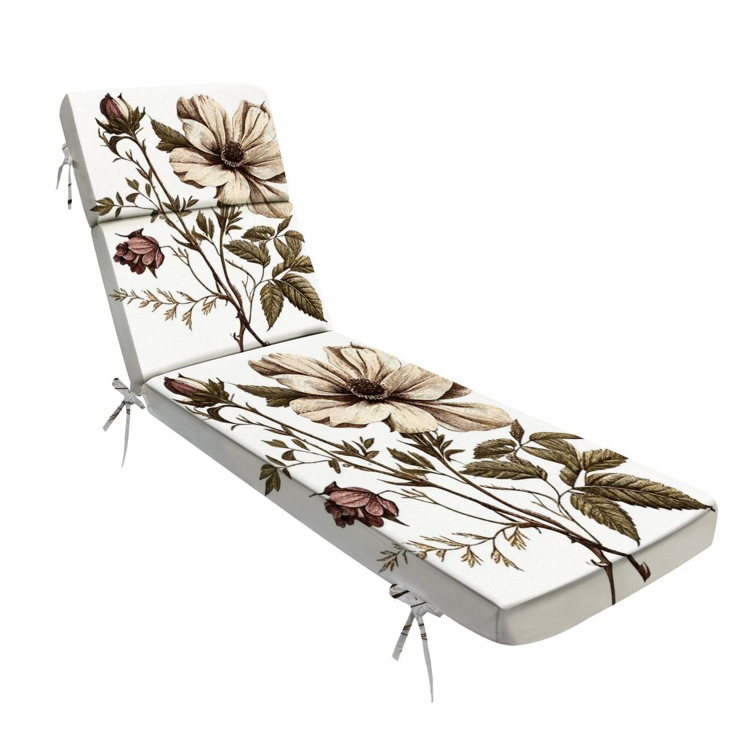Outdoor Indoor Lounge Patio Cushion Botanical Garden Vintage Flower Vintage Botanical Vintage ...